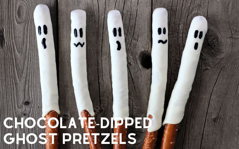 Chocolate-Dipped Ghost Pretzels Recipe – kitch-science