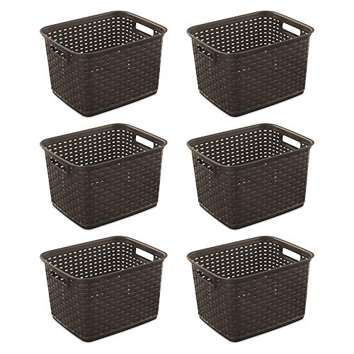 Sterilite 12736P06 Tall Weave Basket, Espresso, 6-Pack – kitch-science